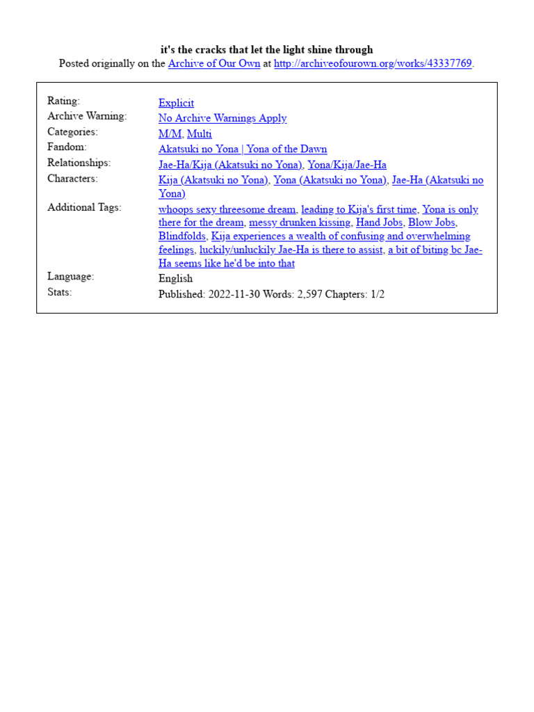 Its The Cracks That Let | PDF | Anatomy | Human Anatomy
