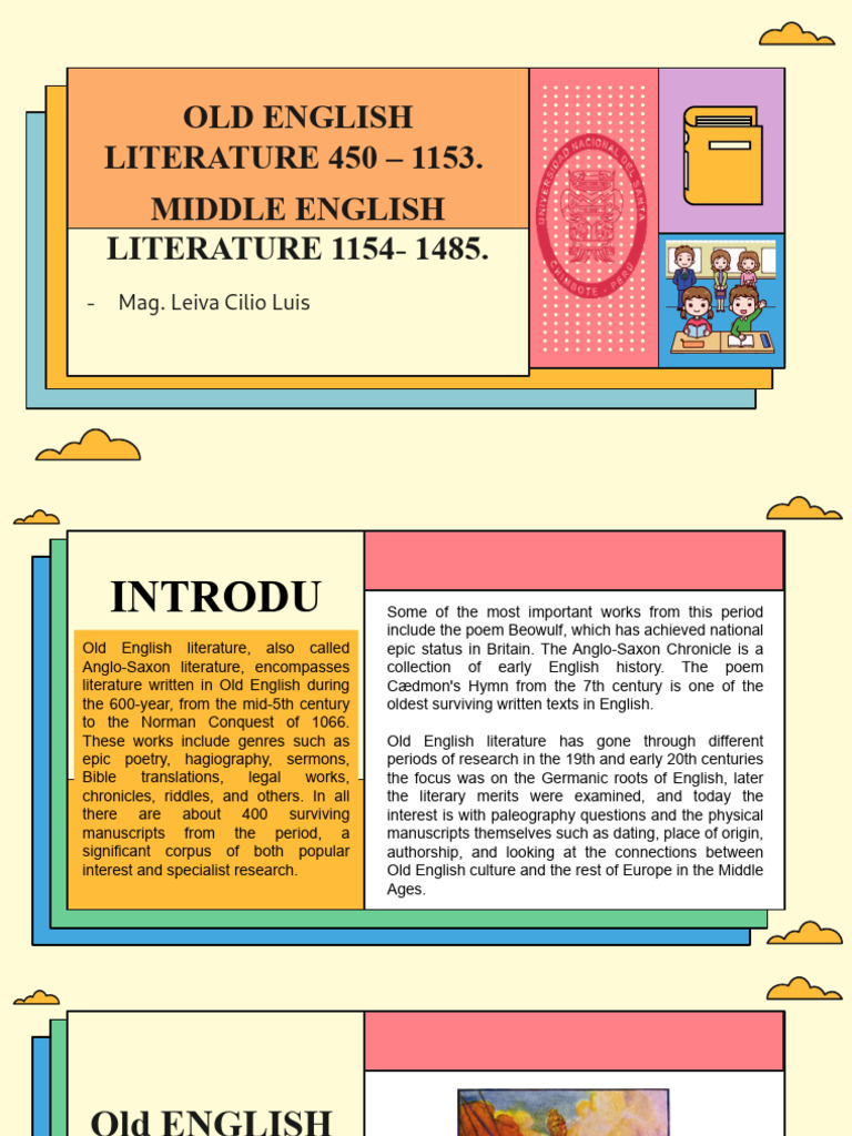 1 - Old Inglish and Middle English Literature | PDF