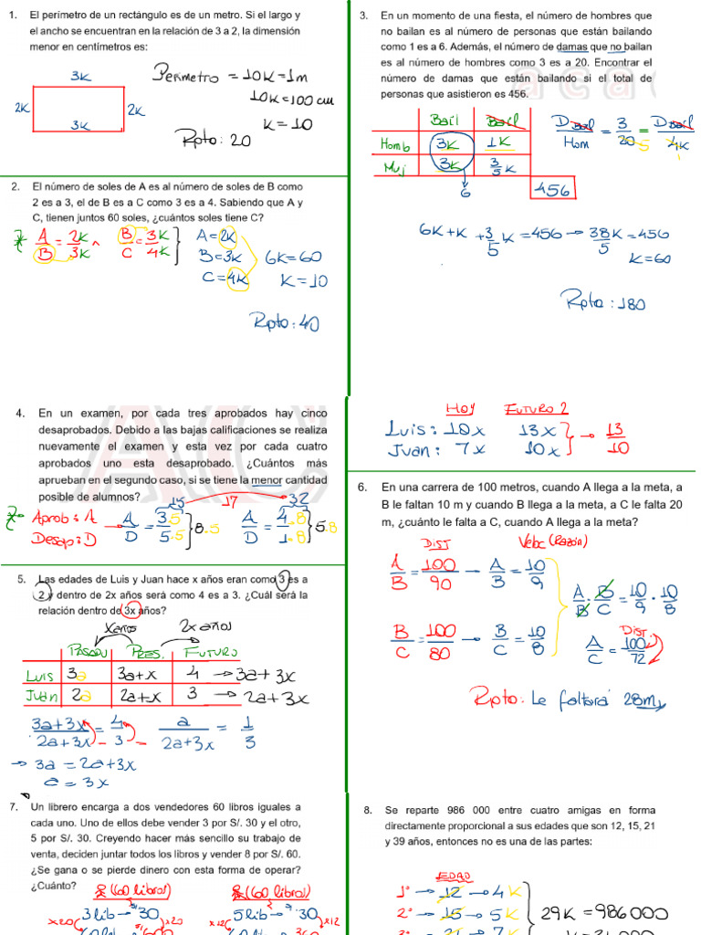 PD. Razones y Proporciones | PDF