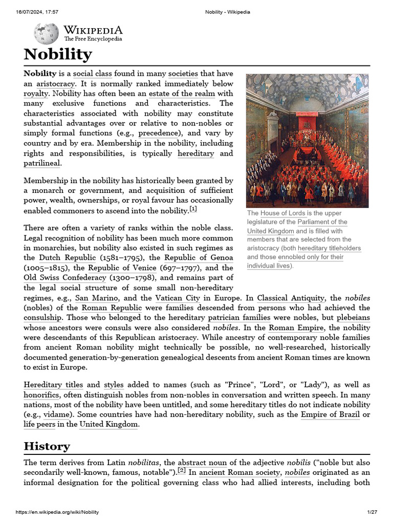 Nobility | PDF | Nobility | Oligarchy