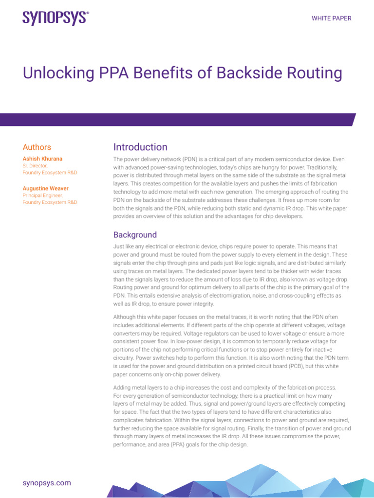 Backside Routing WP PDF | PDF | Integrated Circuit | Electronic Circuits