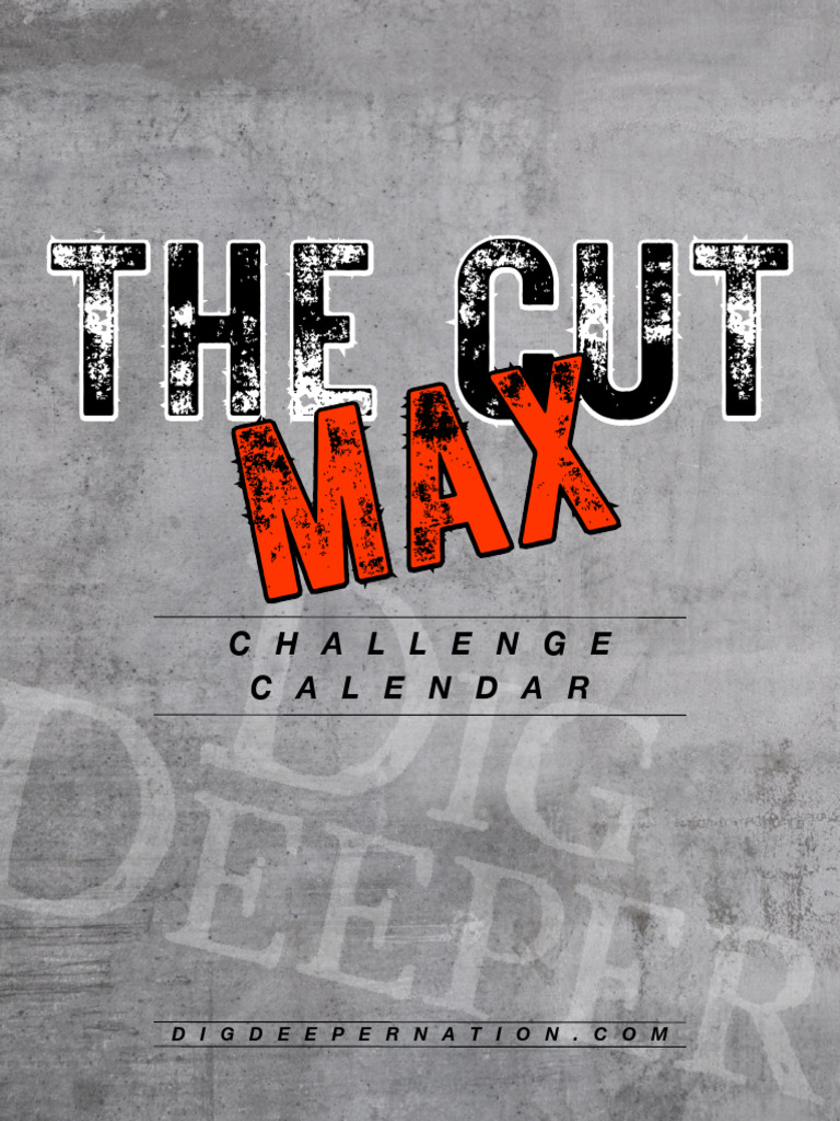 The Cut Max Calendar 1 12 | PDF | Physical Fitness | Physical Exercise