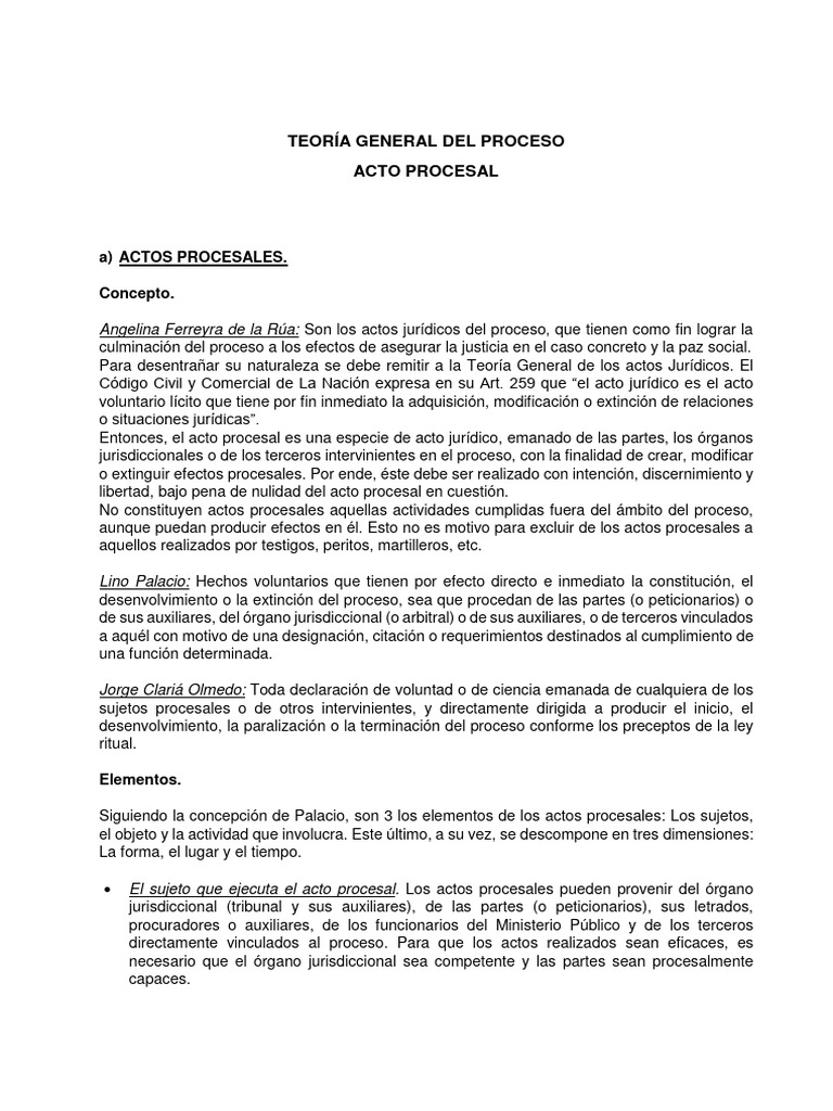 Acto Procesal | PDF | Ley procesal | Juez