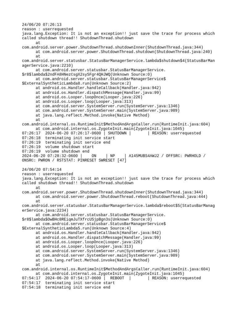 Power Off Reset Reason Backup | PDF | Java (Programming Language) | Oracle Acquisitions