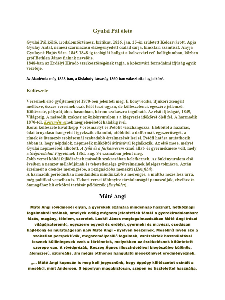 Gyermekirodalom - Magyar | PDF