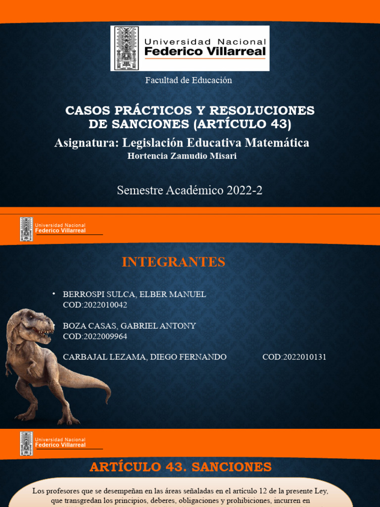 Legislacion - Articulo - 43 - Ley - 29944 - Trabajo Final | PDF | El ...