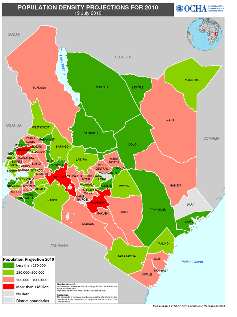 Population Density Kenya | PDF | Kenya | Africa