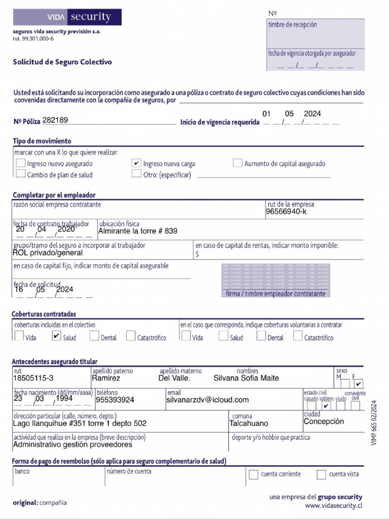 Formulario Incorporación | PDF