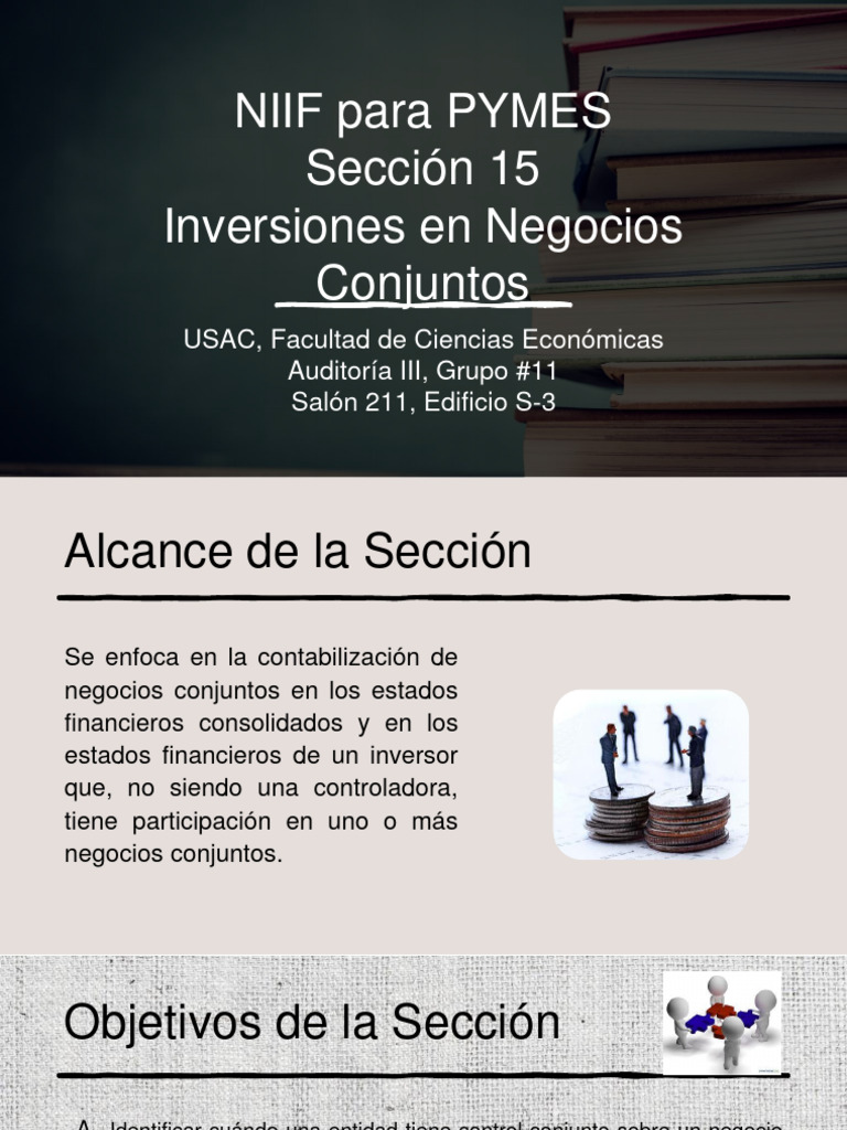 NIIF para PYMES Sección 15 | Descargar gratis PDF | Business | Inversiones