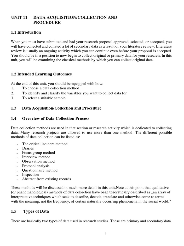 Unit 11 | PDF | Methodology | Quantitative Research
