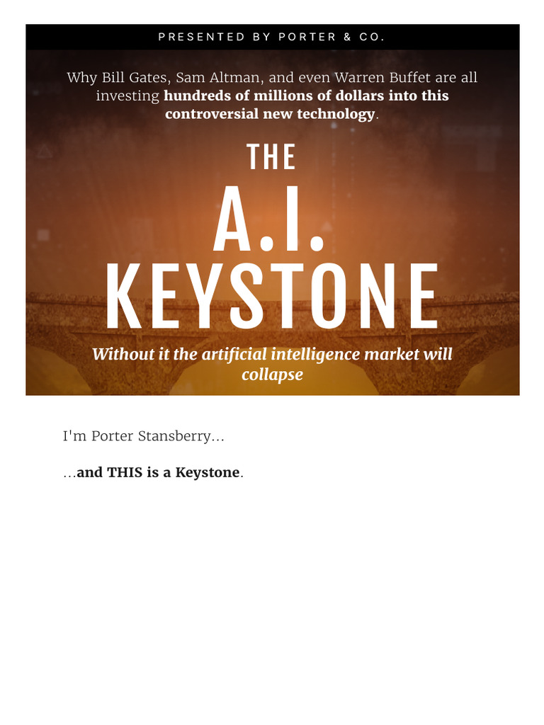 The A.I. Keystone - Porter | PDF | Nuclear Power | Artificial Intelligence