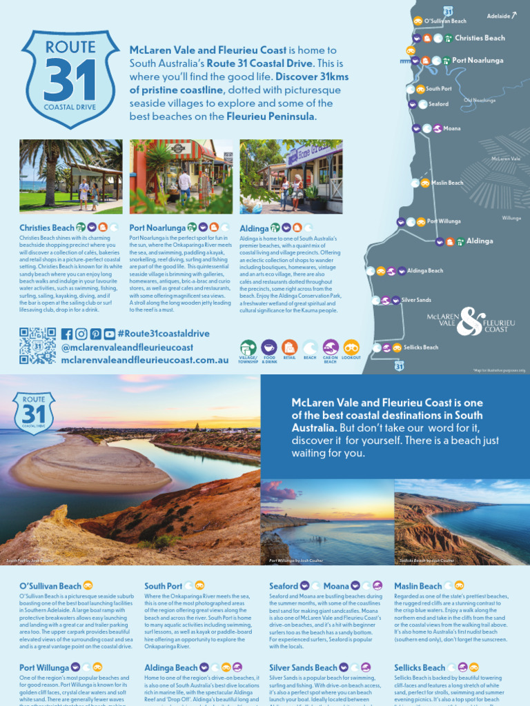 Fleurieu Peninsula Beach Guide Map | PDF | Beach | Earth Sciences