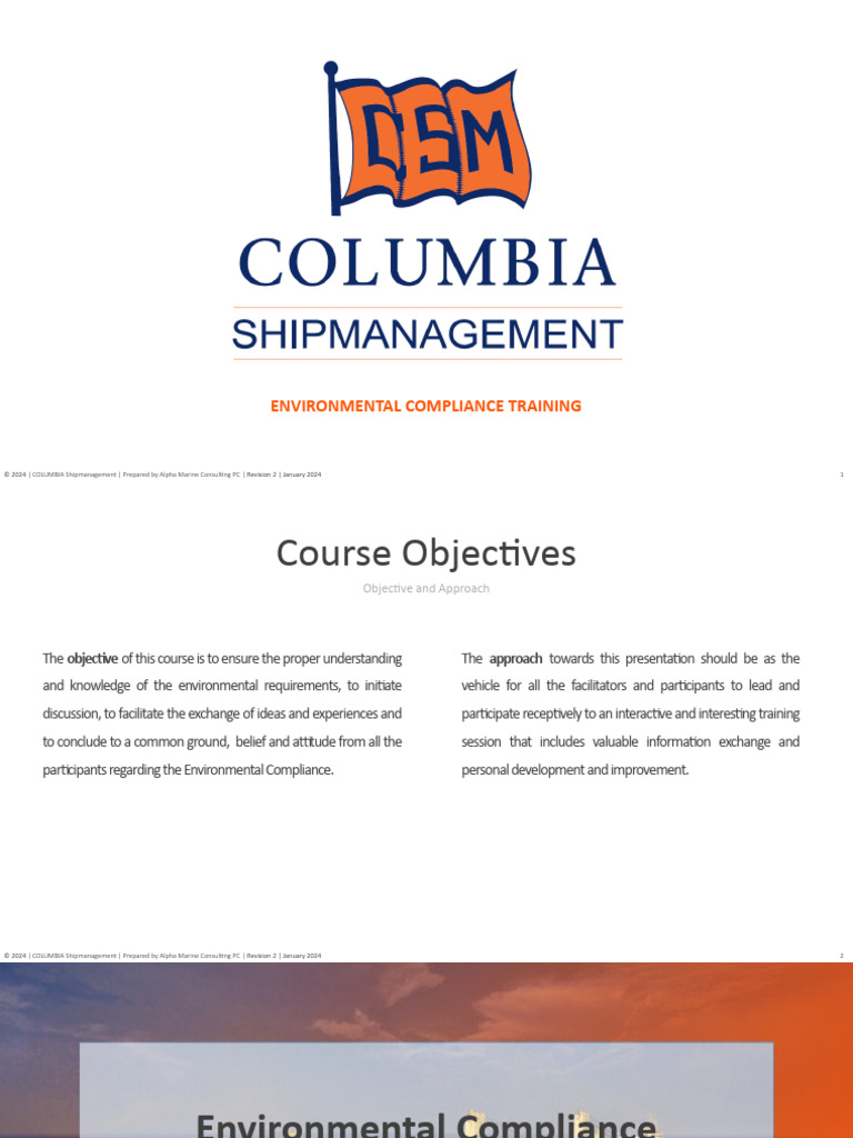 Columbia Environmental Compliance Training | PDF | Science ...
