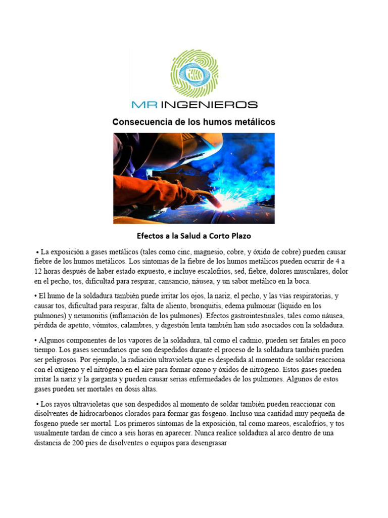 Charla 04 de Julio - Humos Metálicos | PDF