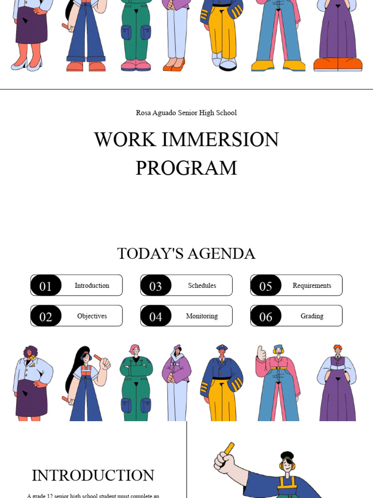White Blue Yellow Clean and Simple English Work Immersion Program Presentation | PDF | Cognition ...