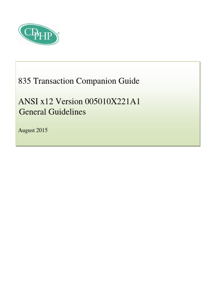 835 Companion Guide | PDF | Secure Shell | Electronic Data Interchange