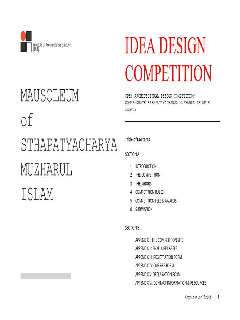 Competition Brief | PDF | Architect | Design