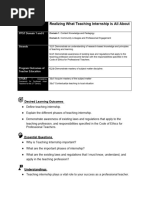 Teaching Internship Learning Task 1 | PDF | Teachers | Internship