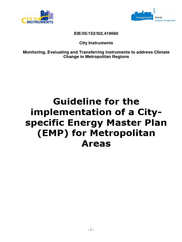 City Instruments Energy Master Plan Implementation Guideline en | PDF ...