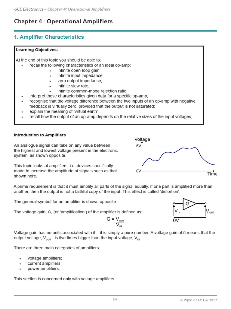 Op-Amps for Electronics Students | PDF | Amplifier | Operational Amplifier