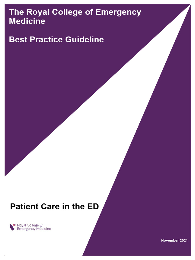 RCEM Patient Care in The ED | PDF | Emergency Department | Dementia
