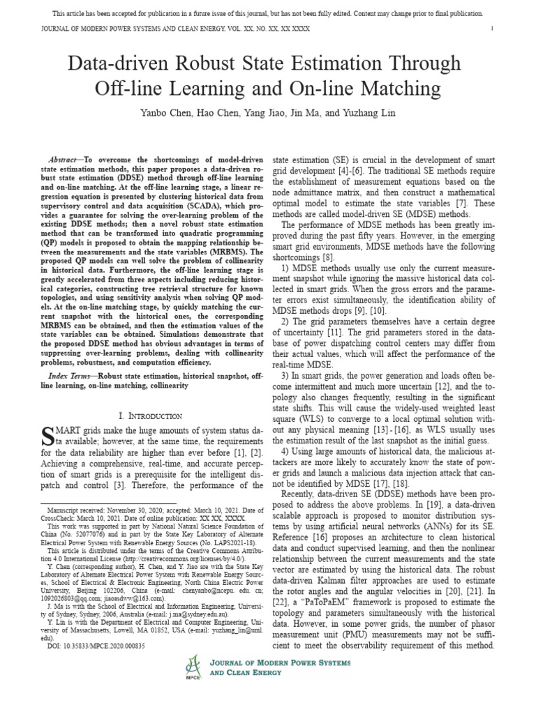 2021-Data-Driven Robust State Estimation Through | PDF | Matrix ...