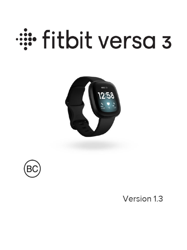 Fitbit Versa 3 User Manual | PDF | Fitbit | I Phone Fitbit Versa 3 User Manual | PDF | Fitbit | I Phone