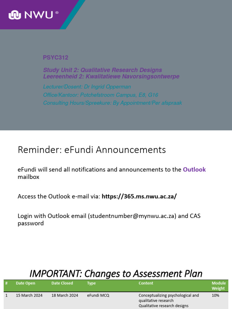 PSYC312 SU2 Lec3 2024 PDF | PDF | Qualitative Research | Experience