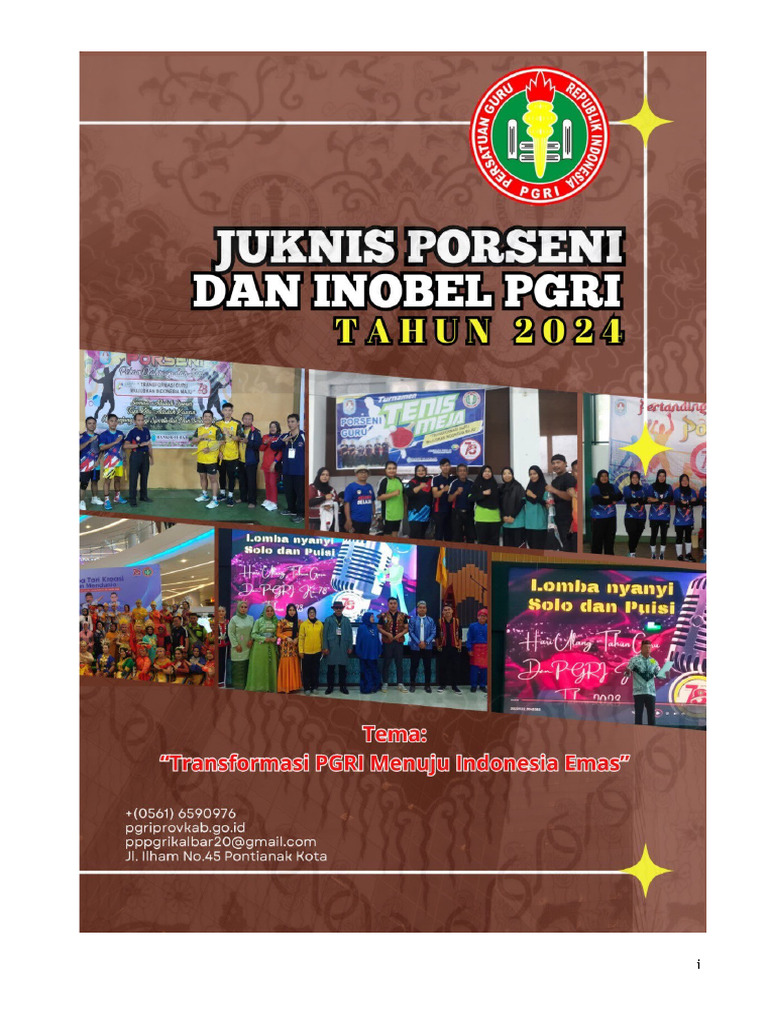 Juknis Porseni & Inobel Pgri 2024 | PDF