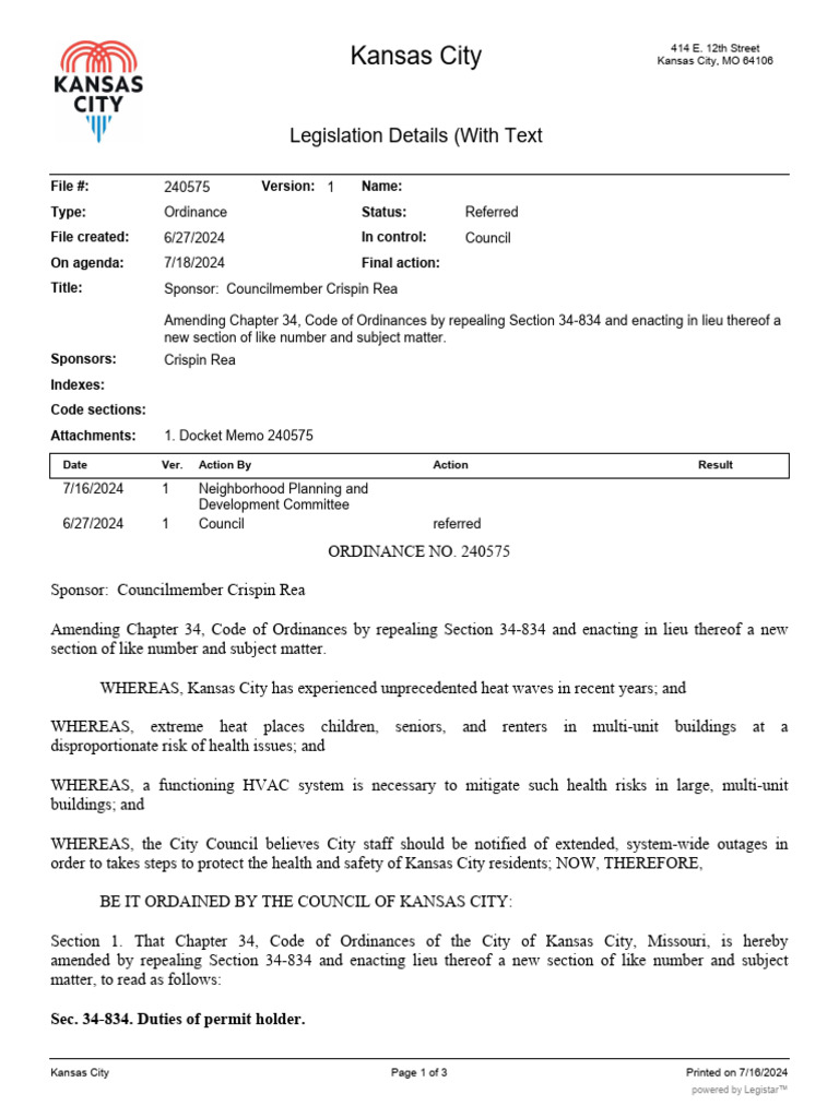 Legislation Details (With Text | PDF | Emergency | Justice