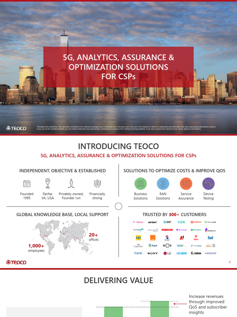 5G Solutions for CSPs by TEOCO | PDF | Analytics | Machine Learning