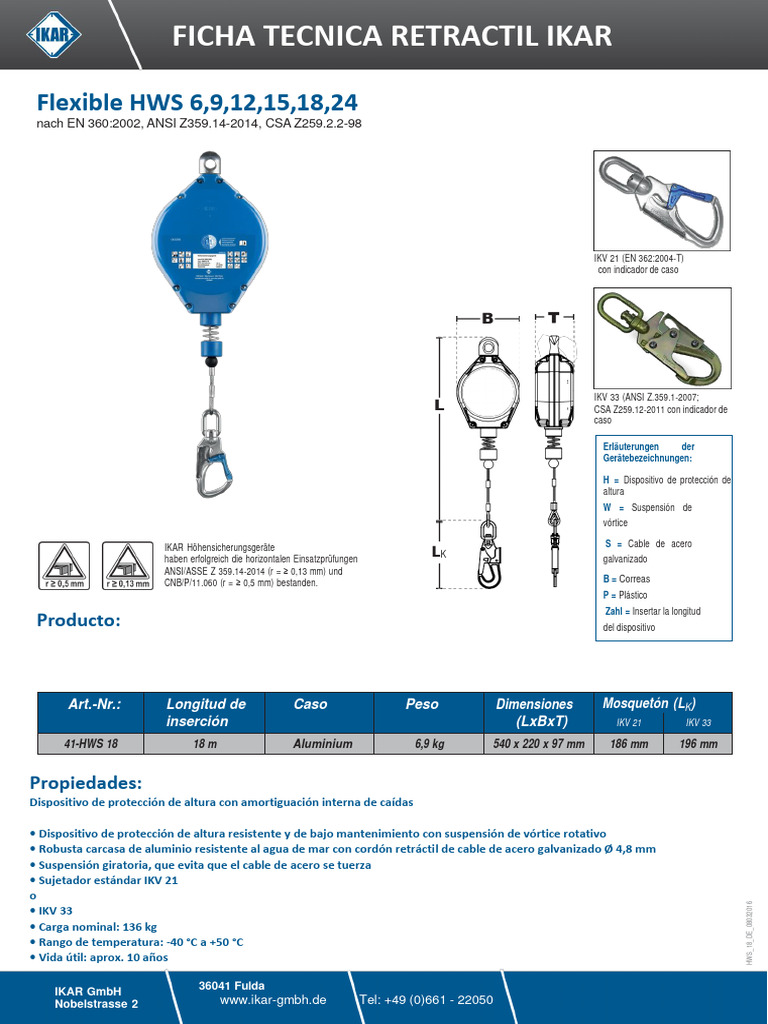 Ficha Tecnica Retractil Ikar | PDF | Rieles | Materiales de construcción