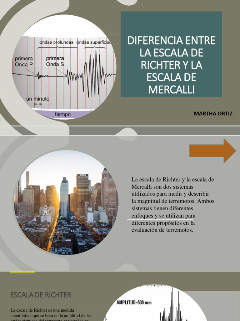 Diferencias entre Escalas Richter y Mercalli | PDF