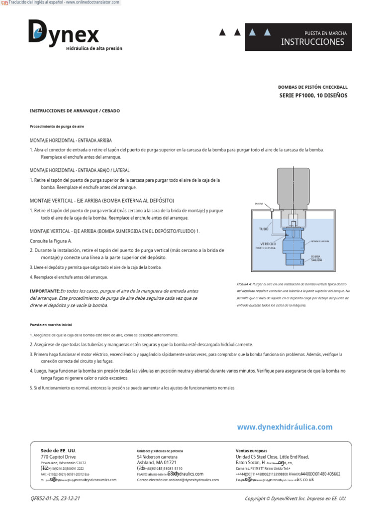 Dynex PF1000 10 Support Document - En.es | PDF | Bomba | Corrosión
