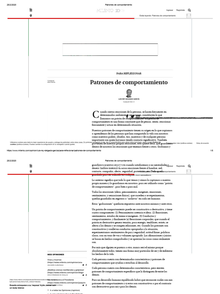 16.patrones de Comportamiento | PDF | Comportamiento | Las emociones