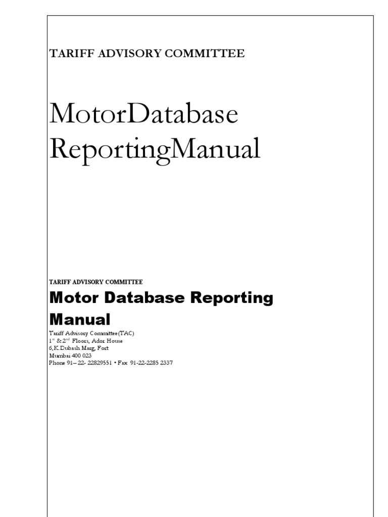 Motor | Download Free PDF | Insurance | Databases