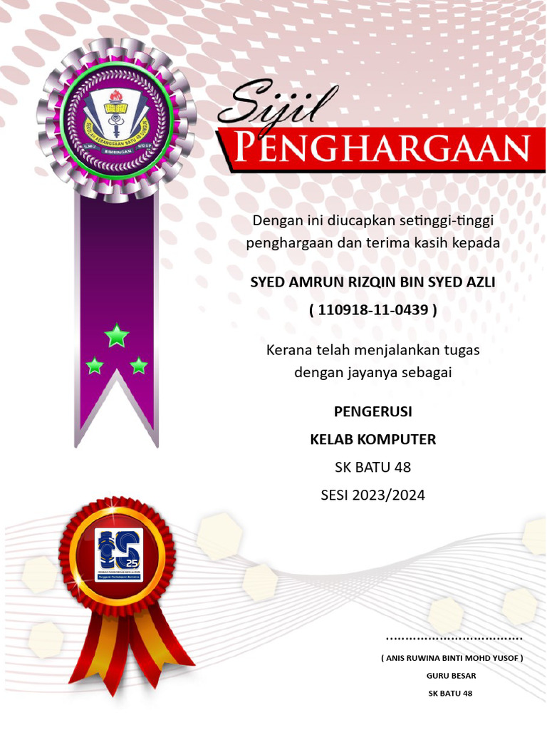 SIJIL | PDF | Olahraga & Rekreasi