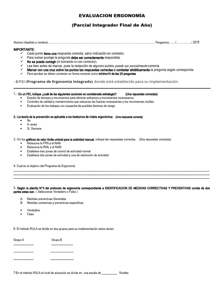 EVALUACION ERGONOMÍA Final | PDF | Drogas | Factores humanos y ergonomía