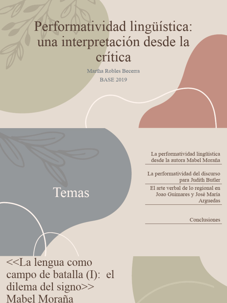 Performatividad Lingüística | PDF | Lingüística | Comunicación humana