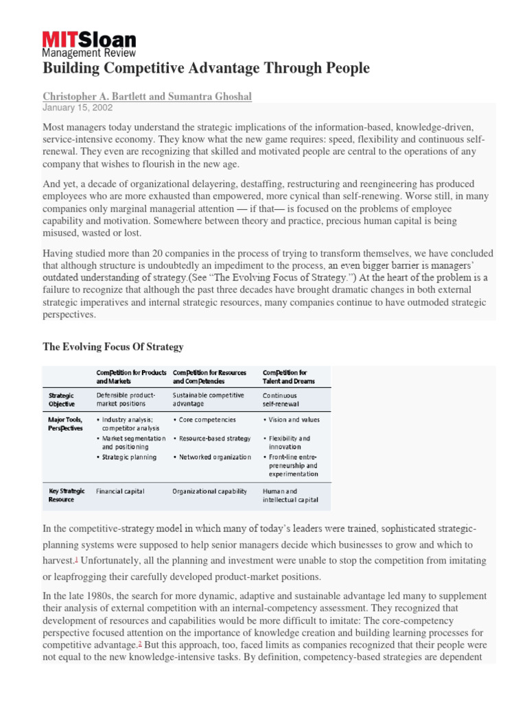 Building Competitive Advantage Through People | PDF | Human Resource Management | Human Resources