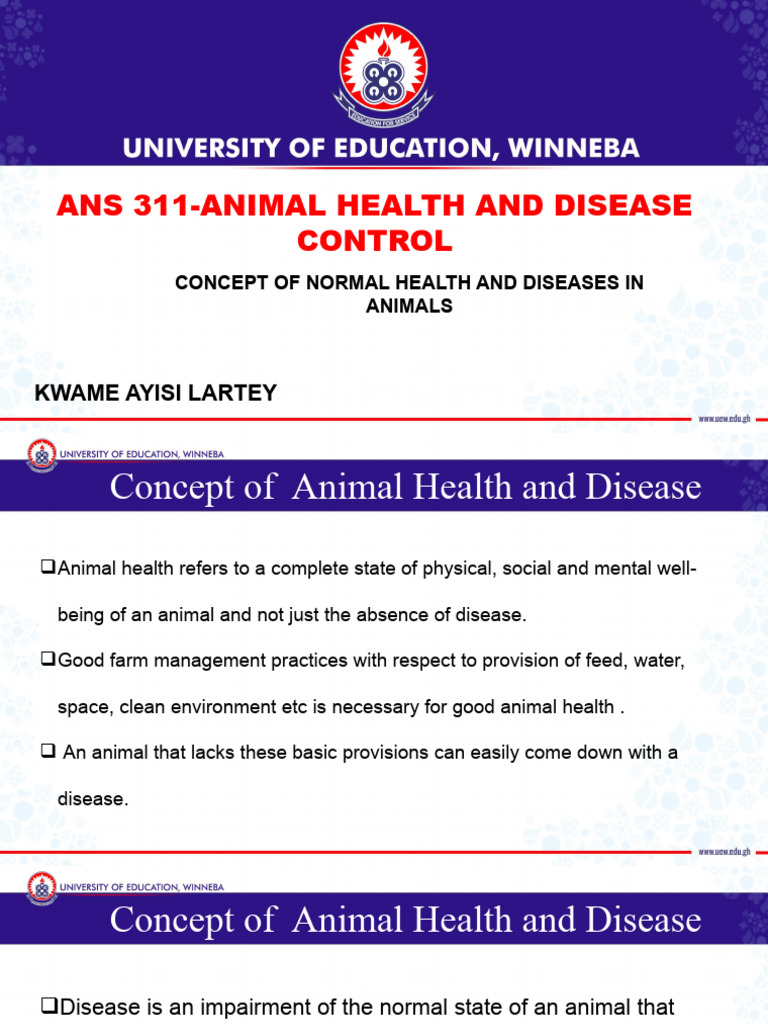 Animal Health and Disease Control - Lecture 2 | PDF | Infection ...