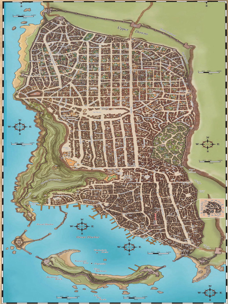 Mappa Waterdeep Con Strade e Luoghi | PDF