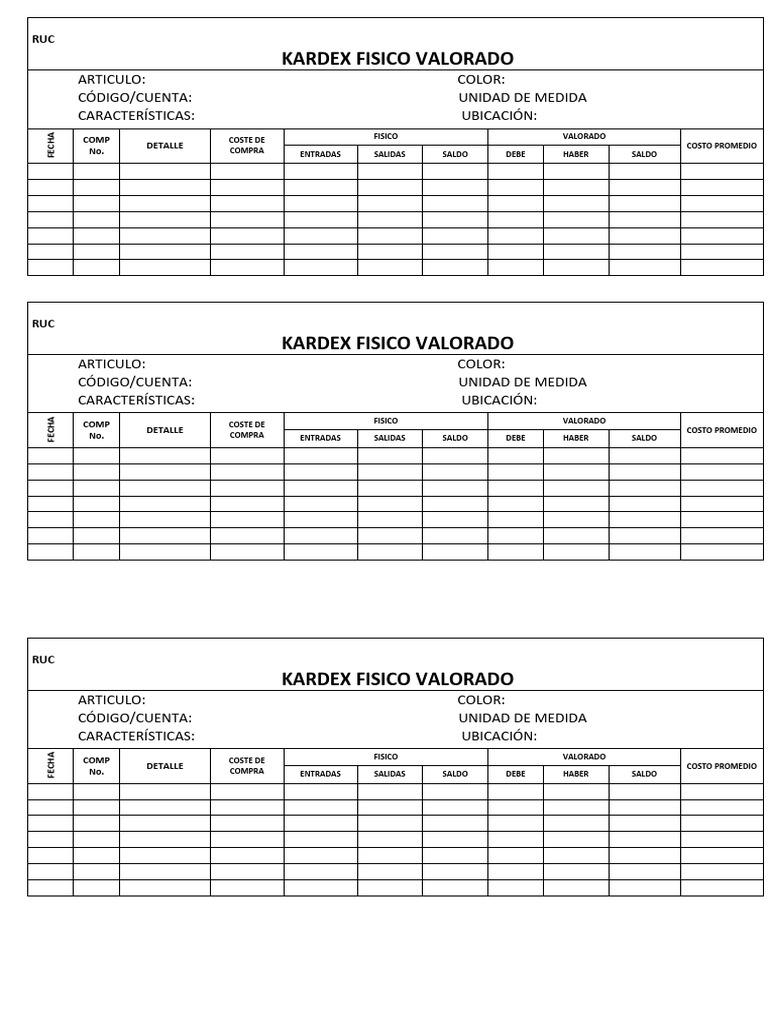 kardex planilla | Descargar gratis PDF | Estado de resultados | Economias