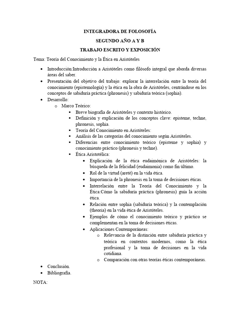 INTEGRADORA DE FOLOSOFÍA Segundo Año | PDF | Conocimiento | Aristóteles