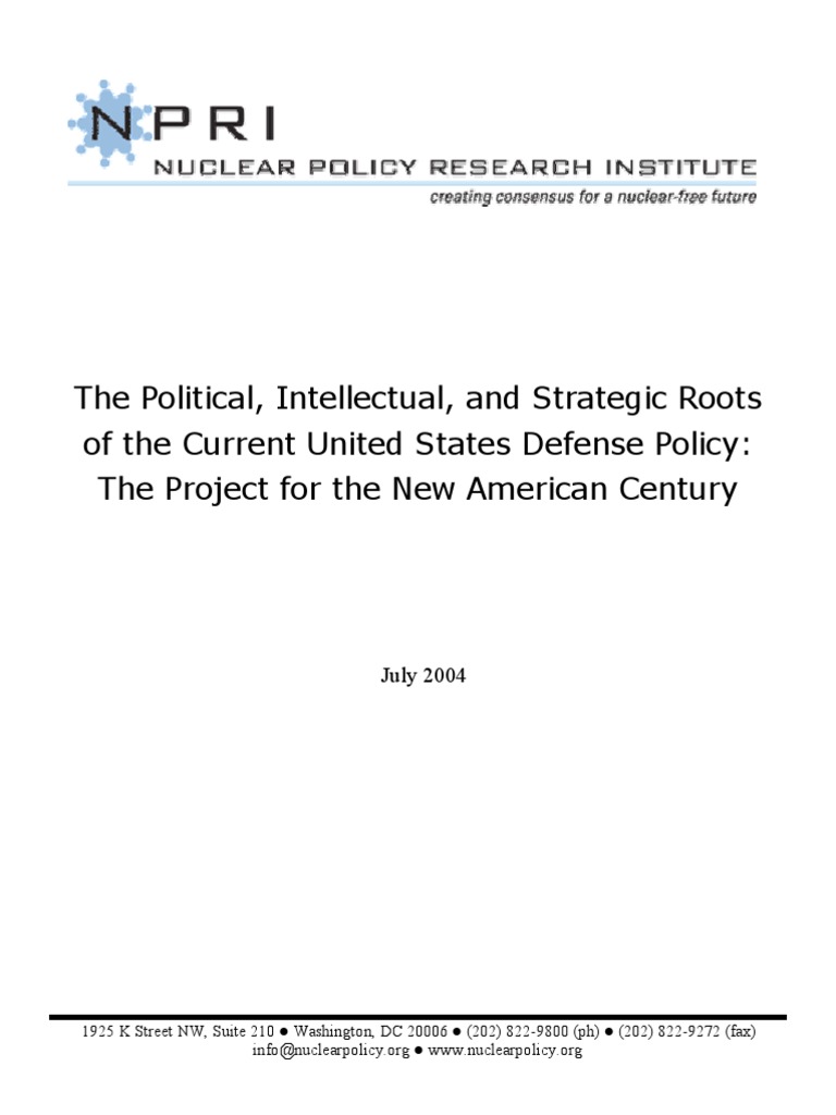 The Political, Intellectual, and Strategic Roots of The Current United ...