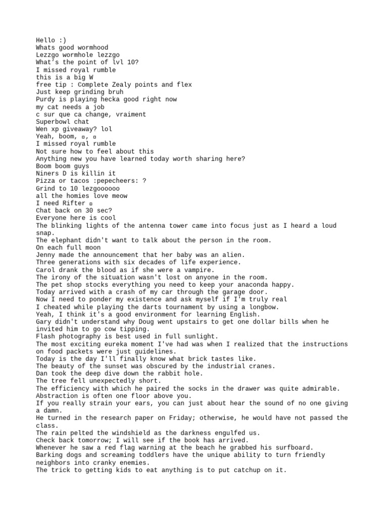 Chat Scripts Pdf