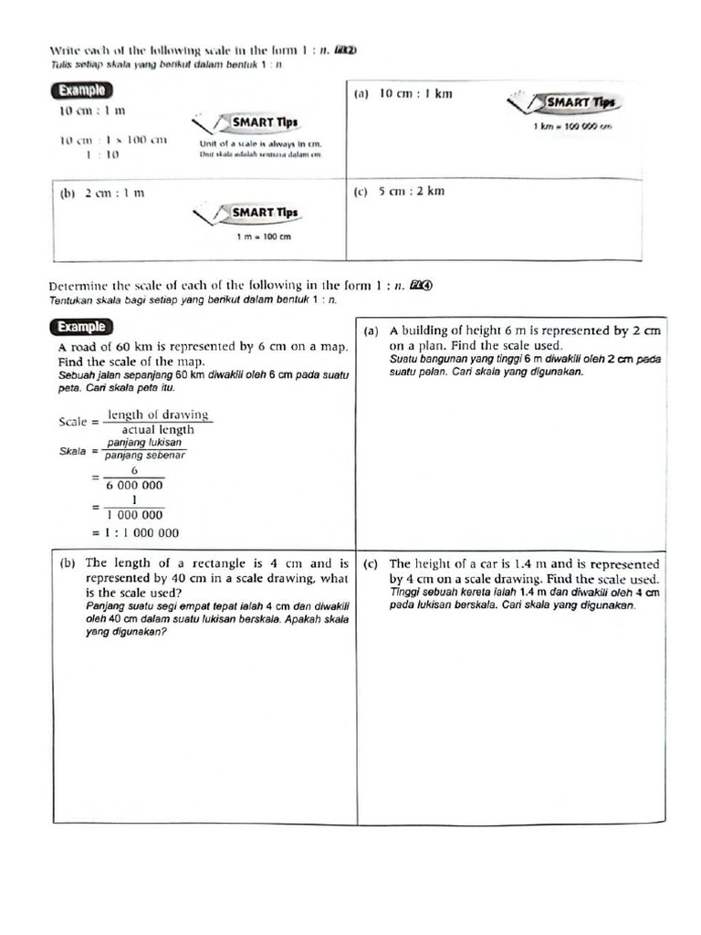 Scale Drawing Worksheet | PDF