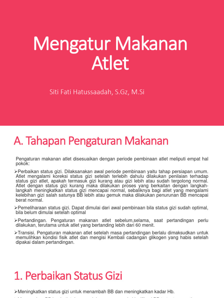 Pengaturan Makan Atlet | PDF | Gaya Hidup