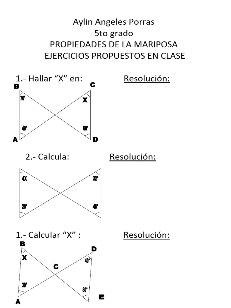 Mariposa Matematicas | PDF