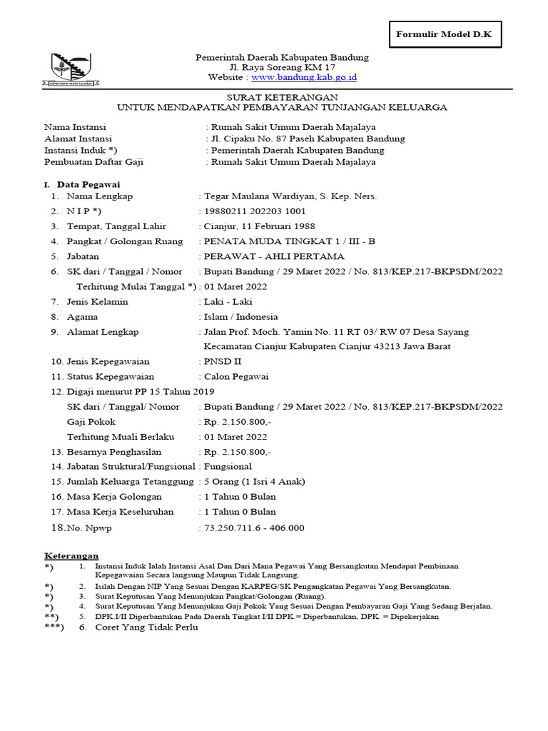 Formulir SKUMPTK 2022 BAPING | PDF